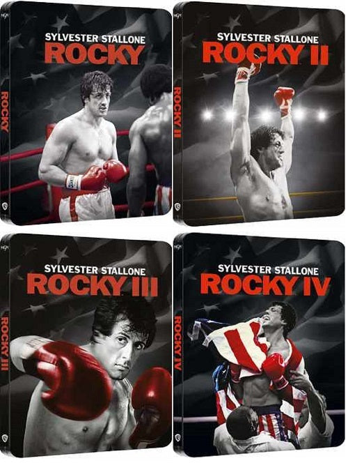 Rocky I II III IV 1 2 3 4 New 4K Ultra HD Region B Blu-ray Steelbook R ...
